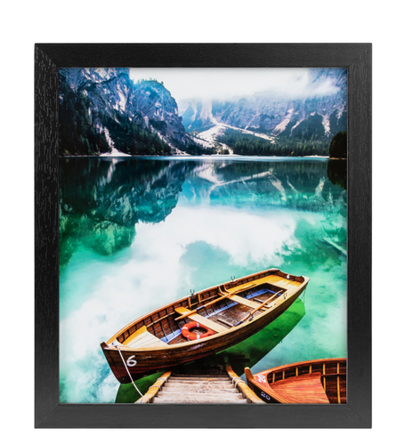 5x41 Woodgrain Black Shadowbox 2.5 inch Tall Picture Frame