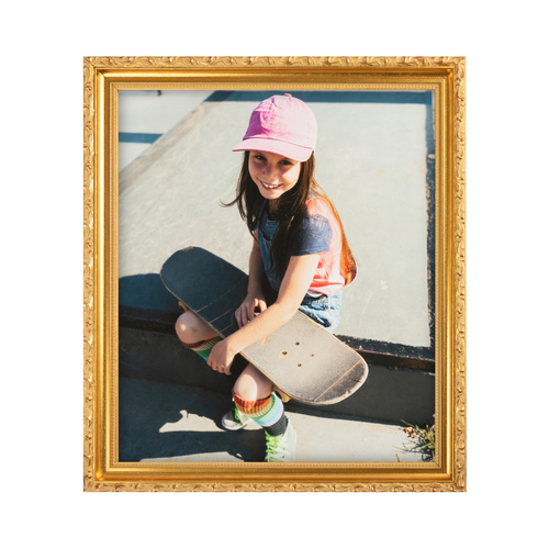 11x64 Gold Compo with Cream Wash Picture Frame