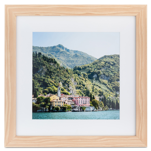 8x10 Red Oak 1 opening collage Picture Frame Super White and Black mat