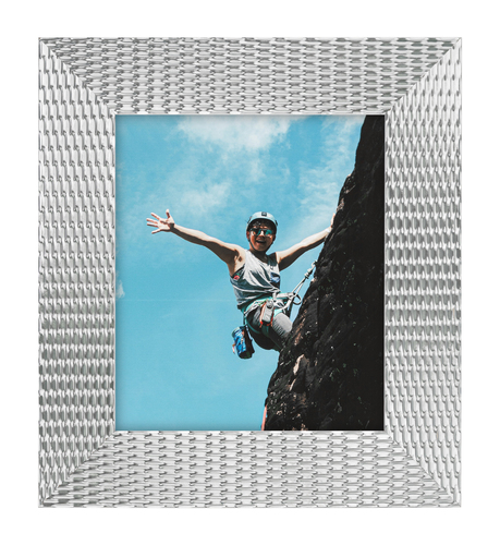 20x64 Steel Ripple Brushed Metallic Beveled Picture Frame
