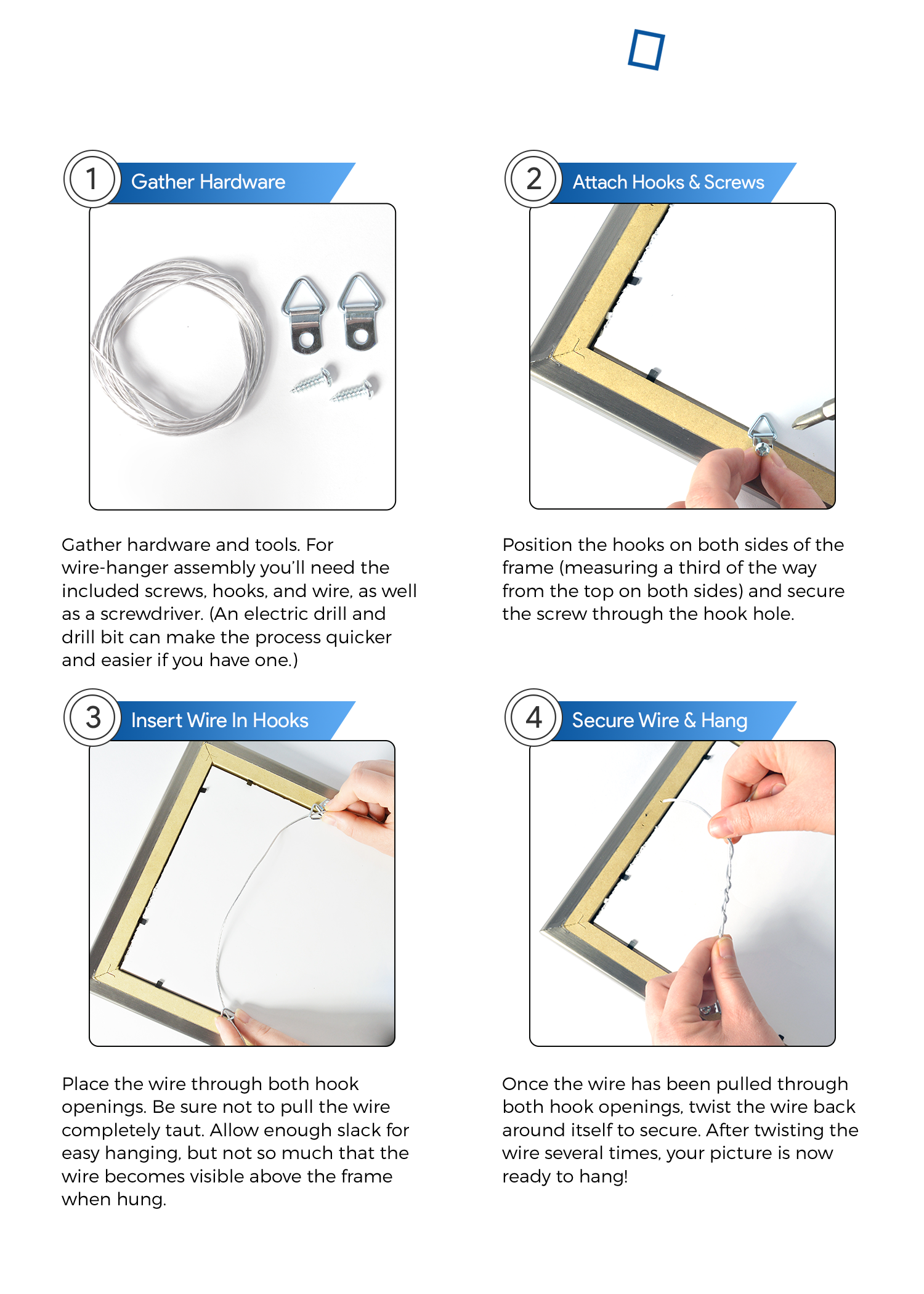 Where To Attach Wire On Picture Frame - Infoupdate.org